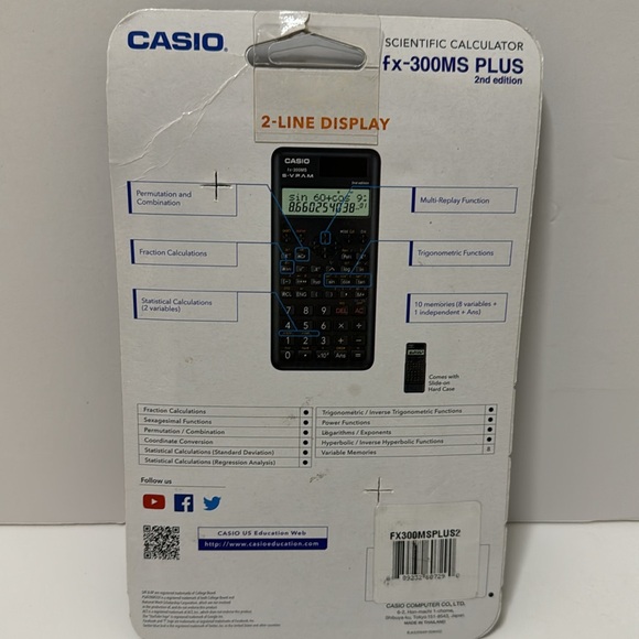 Casio | Office | Casio Fx 30msplus 2nd Edition 2 Digit 2line Display ...